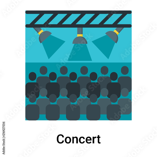 "Concert icon vector sign and symbol isolated on white background ...