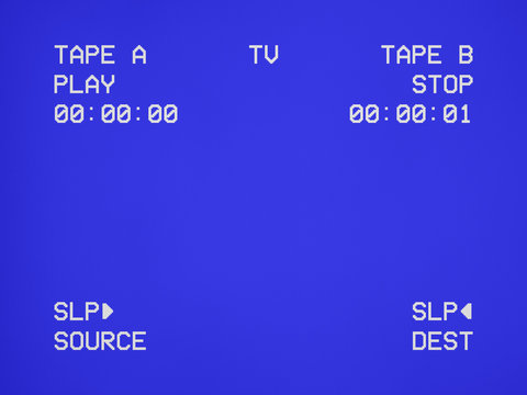 Vhs Blue Screen Stop