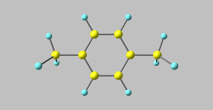 Para-xylene (p-xylene) Aromatic Hydrocarbon Molecule Stock, 55% OFF
