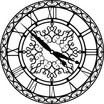 Gothic Grandfather Clock Drawing