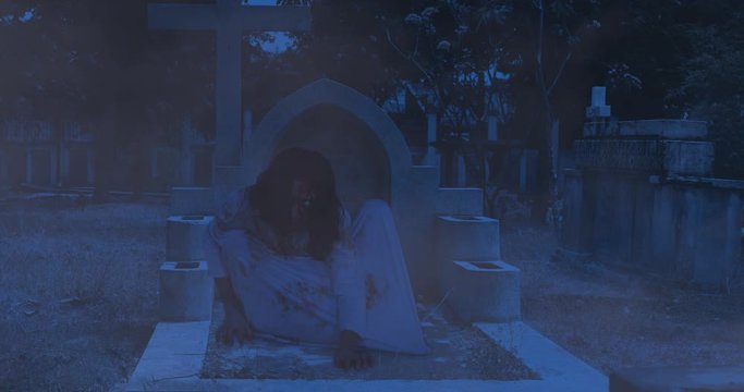 Zombie Crawling Out Of Grave