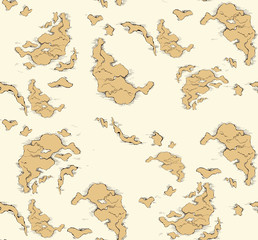 Sewing fabric with Geographic map. Vector drawing - CottonBee