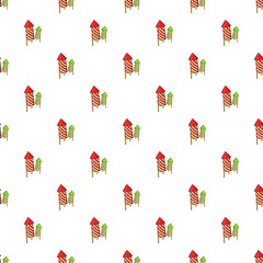 Sewing fabric with Firecracker pattern. Cartoon illustration of ...