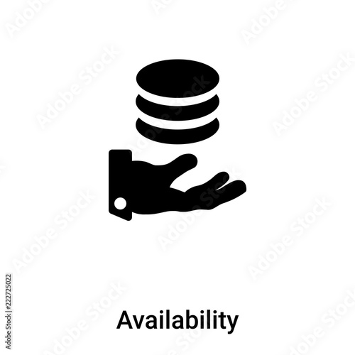 "Availability icon vector isolated on white background, logo concept of ...