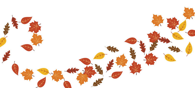 Swirling Leaves Clip Art