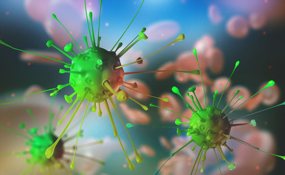 Common Cold Virus Microscope