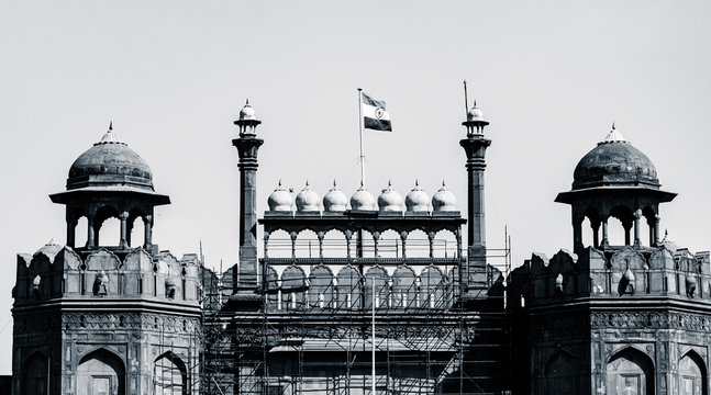 Red Fort Black And White