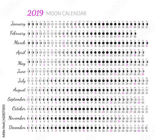 Moon Phases 2019 Lunar Calendar For Nasa Ghana