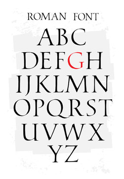 Ancient Roman Alphabet A Z