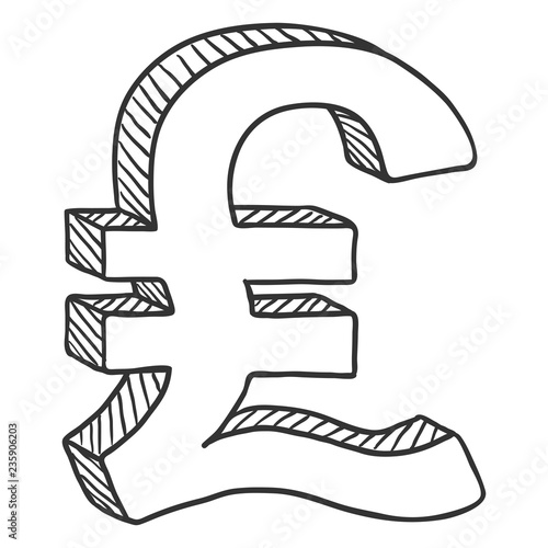 "Vector Sketch Currency Symbol. English Pound Sign." Stock image and ...