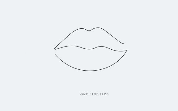 Lips Line Drawing Vector | Lipstutorial.org
