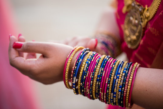 Beautiful Hands With Colourful Bangles