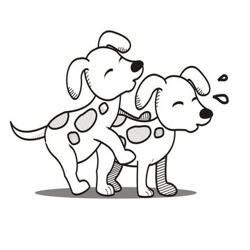 Dogs Mating Drawing