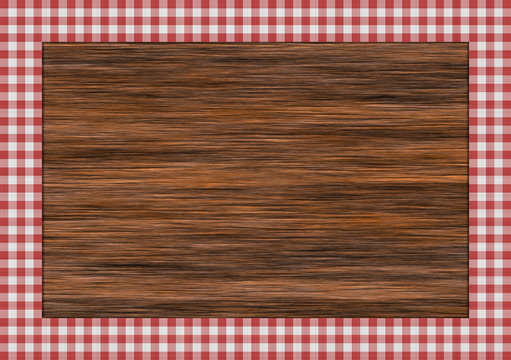 Red Checkered Tablecloth Border