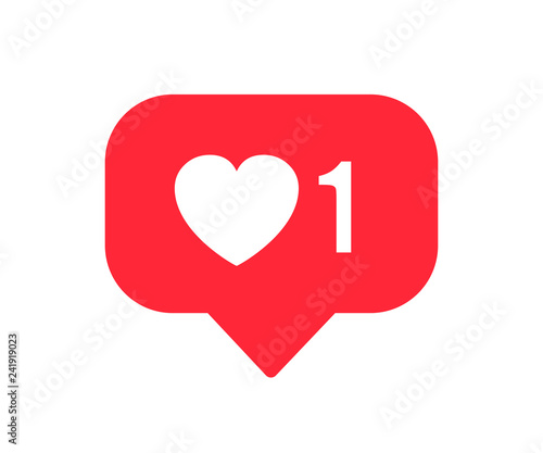 "Like icon with heart - stock vector" Stock image and royalty-free ...