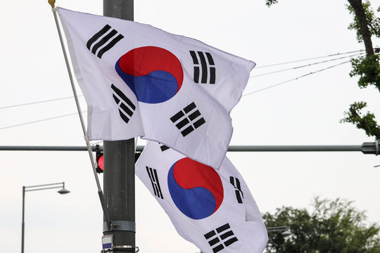 South Korean Flag Pole