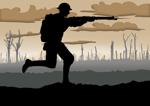 Ww1 Soldier Clipart