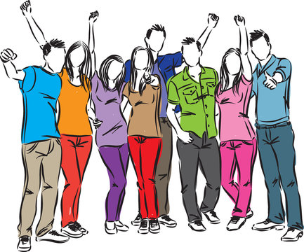 People Being Friendly Clipart