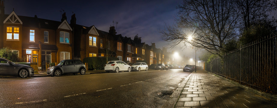 Suburban Streets At Night