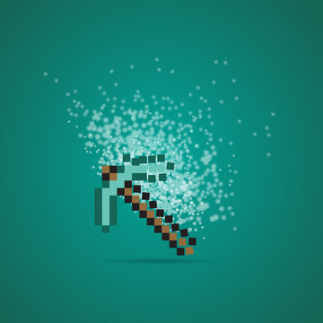 Minecraft Diamond Pickaxe Wallpaper