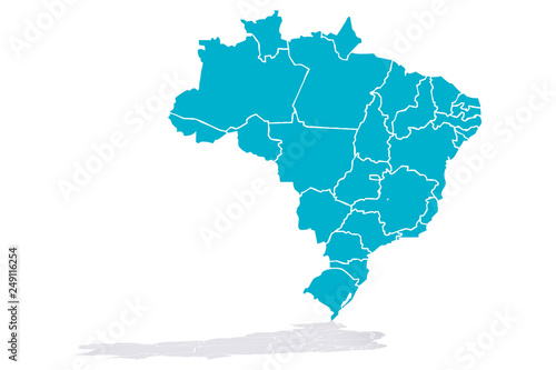 "Mapa azul de Brasil" Imagens e vetores de stock Royalty Free no ...