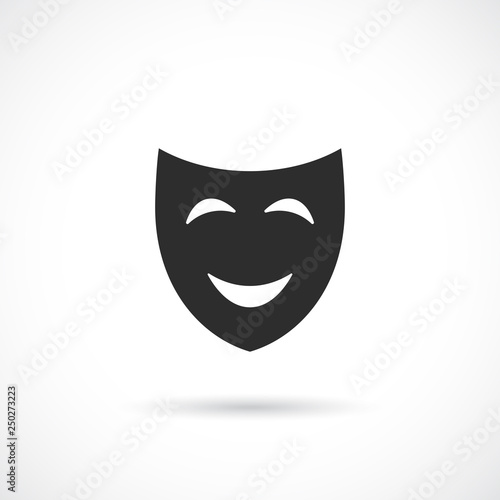 "Smiling comedy theatre mask icon" Immagini e vettoriali Royalty Free ...