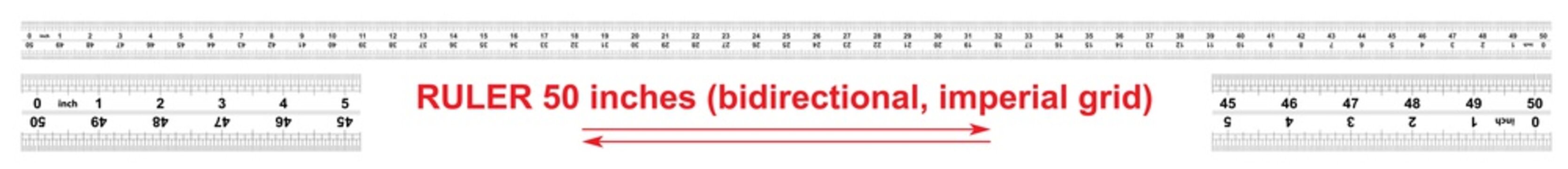 Ruler 60 Cm With Countdown, Doble Sided Scale, Part To Vice, 41% OFF