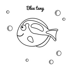 Blue Tang Fish Coloring Pages Coloring Pages