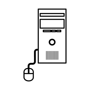 Computer Cpu Clipart Black And White