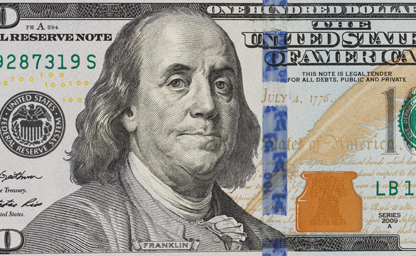 100 Dollar Bill Sign