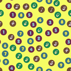 Sewing fabric with Numbers and circles education, school concept ...