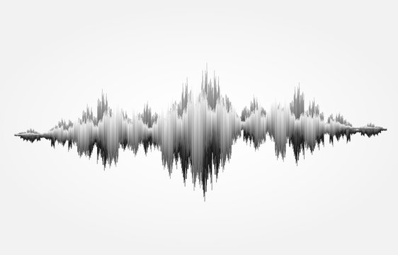Sound Wave Vector Black And White