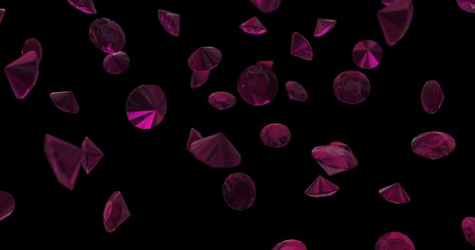 Falling Pink Diamonds Background