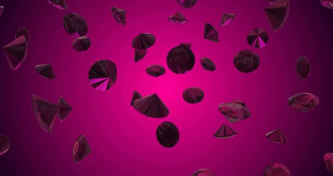 Falling Pink Diamonds Background
