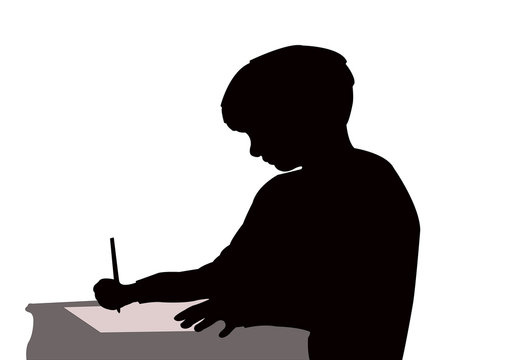 Student Writing Silhouette Images – Browse 4,670 Stock Photos, Vectors ...