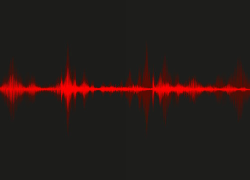 Red Sound Waves Wallpaper
