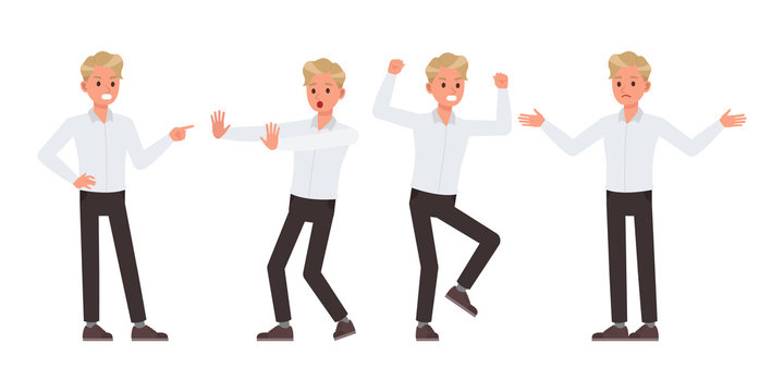 Cartoon Man In Many Poses Images – Browse 664 Stock Photos, Vectors ...