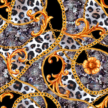 Baroque Chain Print