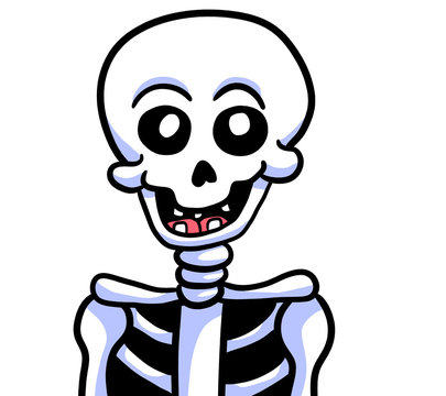 Cute Skeleton Face Cartoon