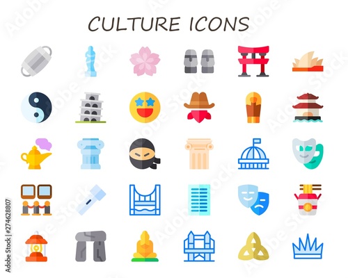 "culture icon set" Stock image and royalty-free vector files on Fotolia ...