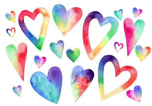 Rainbow Heart Watercolor Images – Browse 11,238 Stock Photos, Vectors ...