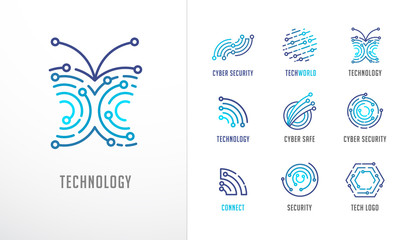 Colección de plantillas de logotipo n de diseño plano | Vector Premium