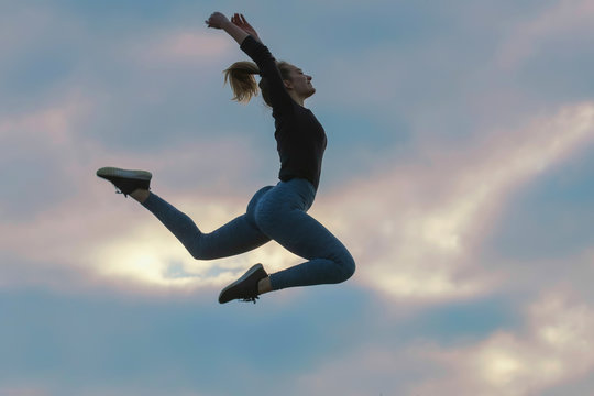 Woman Leaping