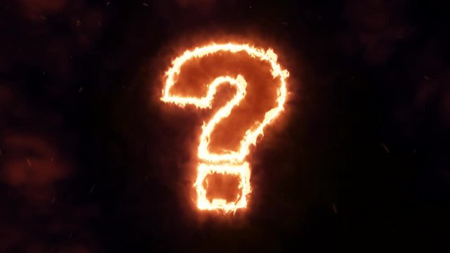 Animated Flame Question Mark
