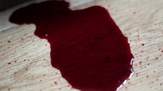 Blood Puddle On Ground