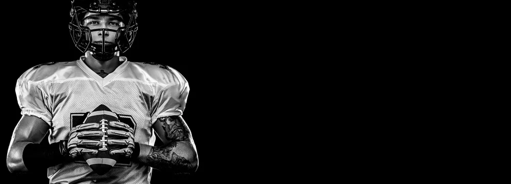 Football Player Black And White Photography