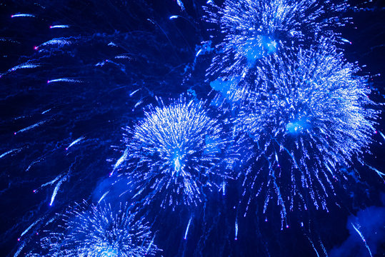 Blue Fireworks