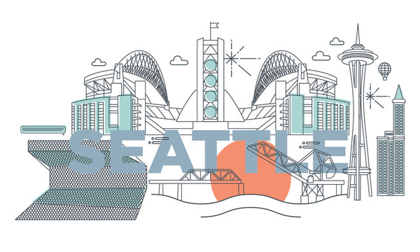 Seattle Skyline Outline Images – Browse 447 Stock Photos, Vectors, and ...