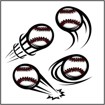 Swooshing Baseball Clipart