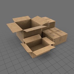 Box stock 3d assets, models, lights and materials | Adobe Stock